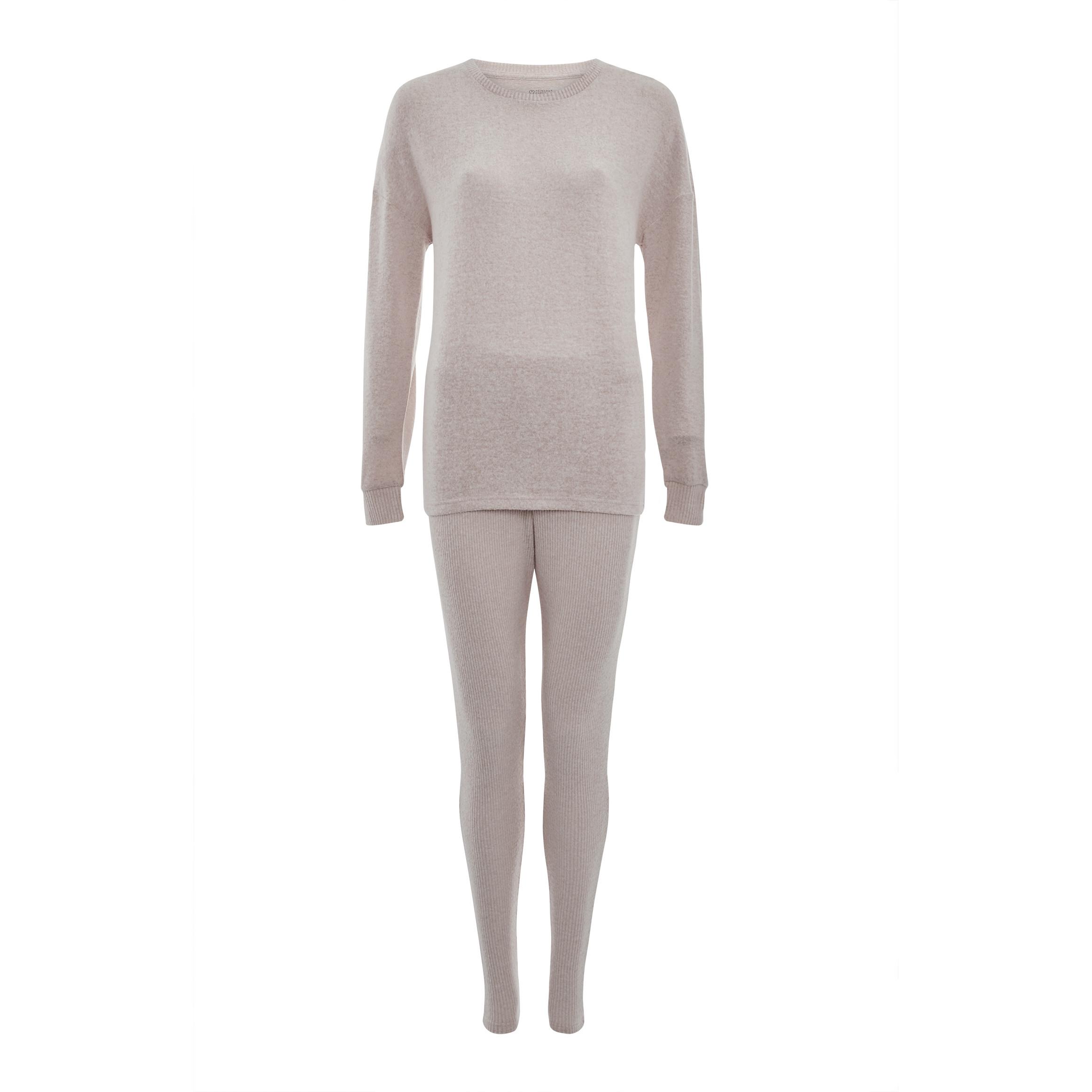 Stone Supersoft Ribbed Pyjamas Set | Women's Pyjamas | Women's Clothing ...
